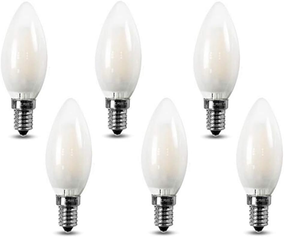 C35 6W Dimmable LED Filament Candelabra Bulb E12 LED Candelabra Bulbs,6 Watts(40W-60W ...