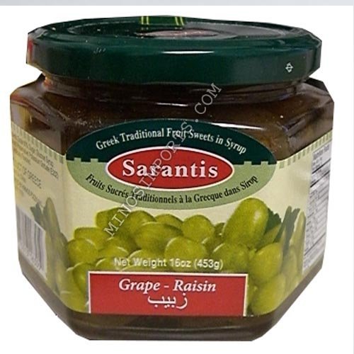 Amazon.com : Grape Raisin Fruit Sweets in Syrup 16oz Sarantis Greece By ...