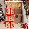 Amazon.com: Christmas Decorations Large Red Transparent Light Box ...