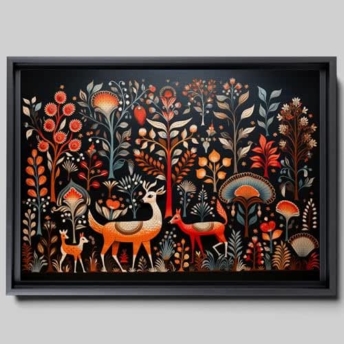 Amazon.com: Indian Madhubani Prints, Shiva Parvathi, Living Room decor ...