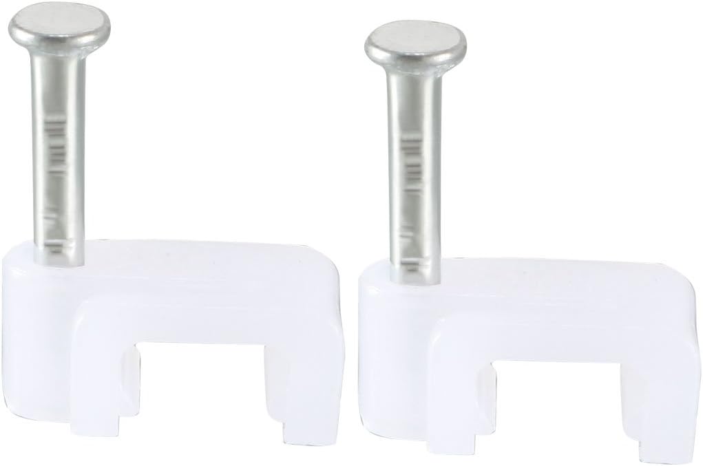 Amazon.com: uxcell Flat Cable Clip Nail Coaxial Tacks Wire Clips 7mm ...