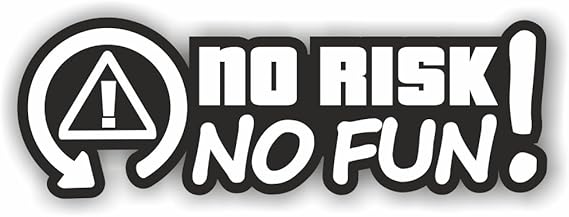 Folien-Zentrum - 2x No Risk No Fun 14,5 x 5 cm - hochwertiger Aufkleber ...