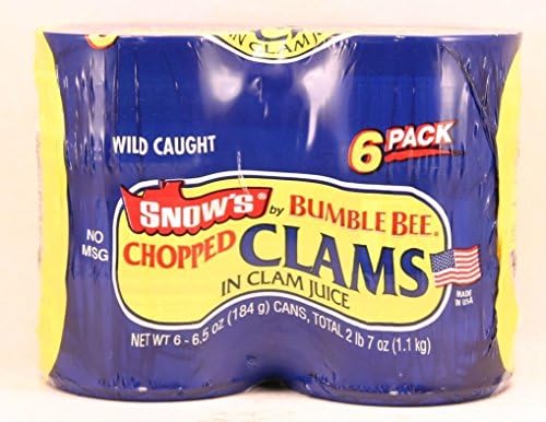 Amazon.com: Snow's by Bumble Bee Chopped Clams in Clam Juice (6 pack ...