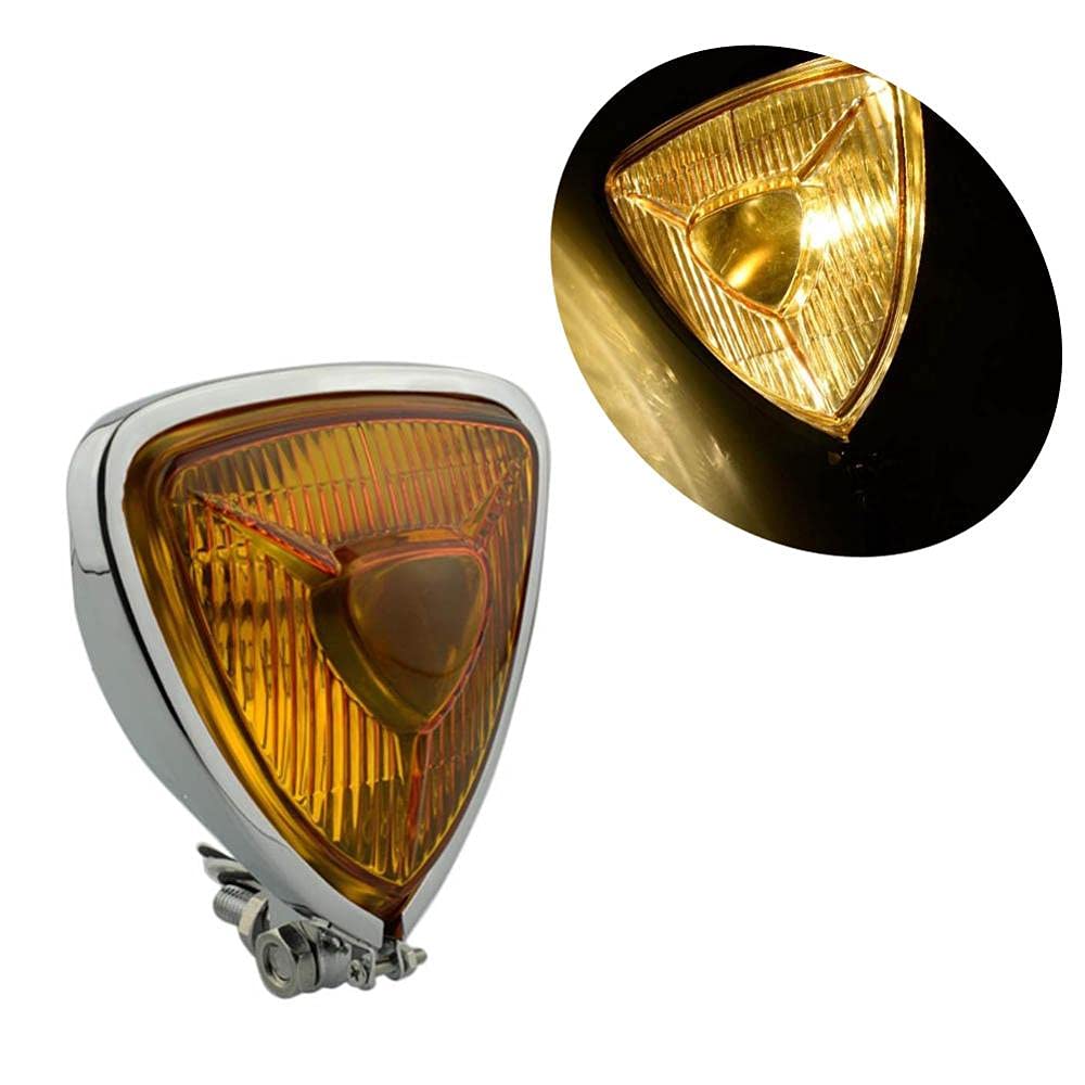 Motorcycle Vintage Triangle Headlight Aris Style Headlamp For Harley ...