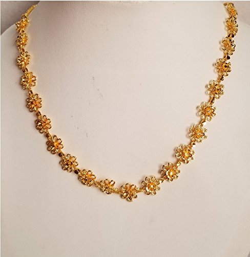 Buy SOM Maharashtrian Bakuli Haar 18" Gold Plated Strand Necklace Set ...