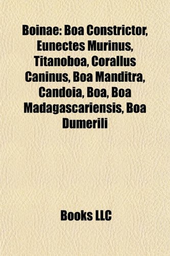 Boinae: Boa Constrictor, Eunectes Murinus, Titanoboa, Corallus Caninus ...