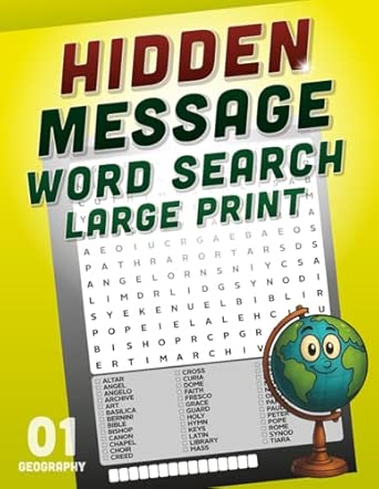 Amazon.com: Hidden Message Word Search: Geography Edition: Large Print ...