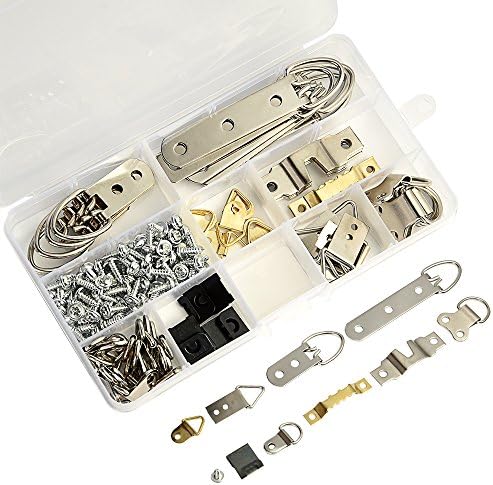 Amazon Basics Picture Hanging Assortment Kit, Brass, 206-Piece Set ...