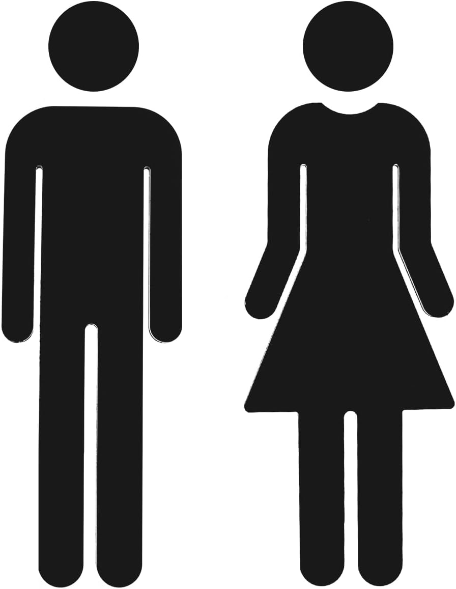 Cartel de Inodoro, Símbolo de Inodoro Cartel Baño Mujer Hombre WC Placa ...