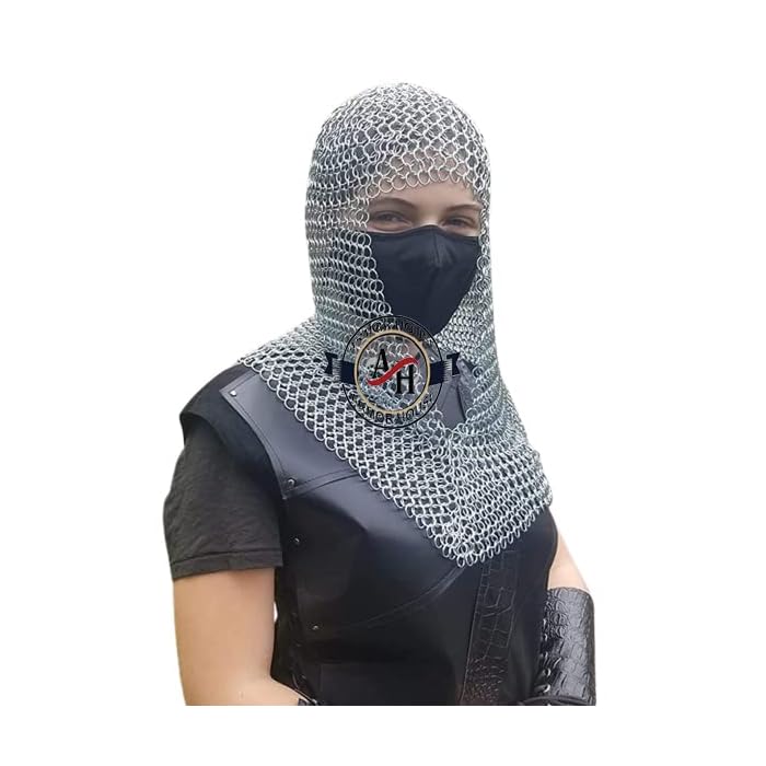 Buy Medieval Chainmail Coif Medieval Knight Renaissance Armor Viking ...