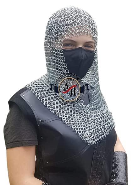 Buy Medieval Chainmail Coif Medieval Knight Renaissance Armor Viking ...