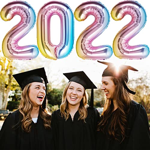 Rainbow 2022 Balloons 40 inch Large Mylar Foil Number Balloons - Want ...