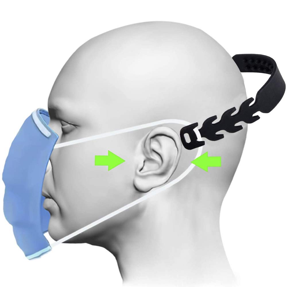 Full Face Mask Industrial Respirator Masks 5-Pack Mask Ear Strap Hooks ...