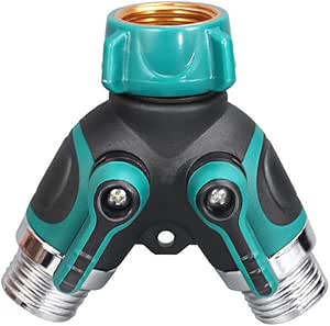 Amazon.com: 2 Way Hose Splitter NPT3/4 Heavy Duty Garden Diverter Y ...