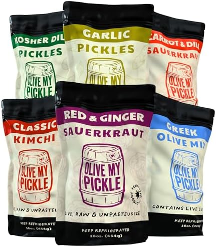 Amazon.com: Olive My Pickle Fermented Pickles Probiotic Variety Pack ...