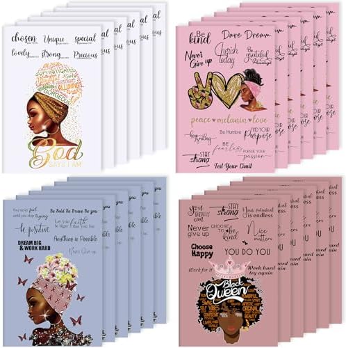 Amazon.com : Spakon 24 Pieces Black Women Journals for Writing ...