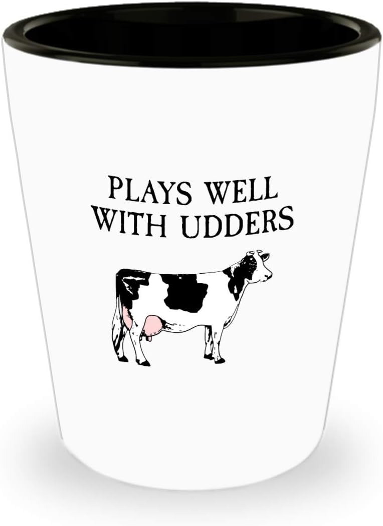 Amazon.com | Cow Shot Glass - Funny Cow Gift - Cow Lover Present ...
