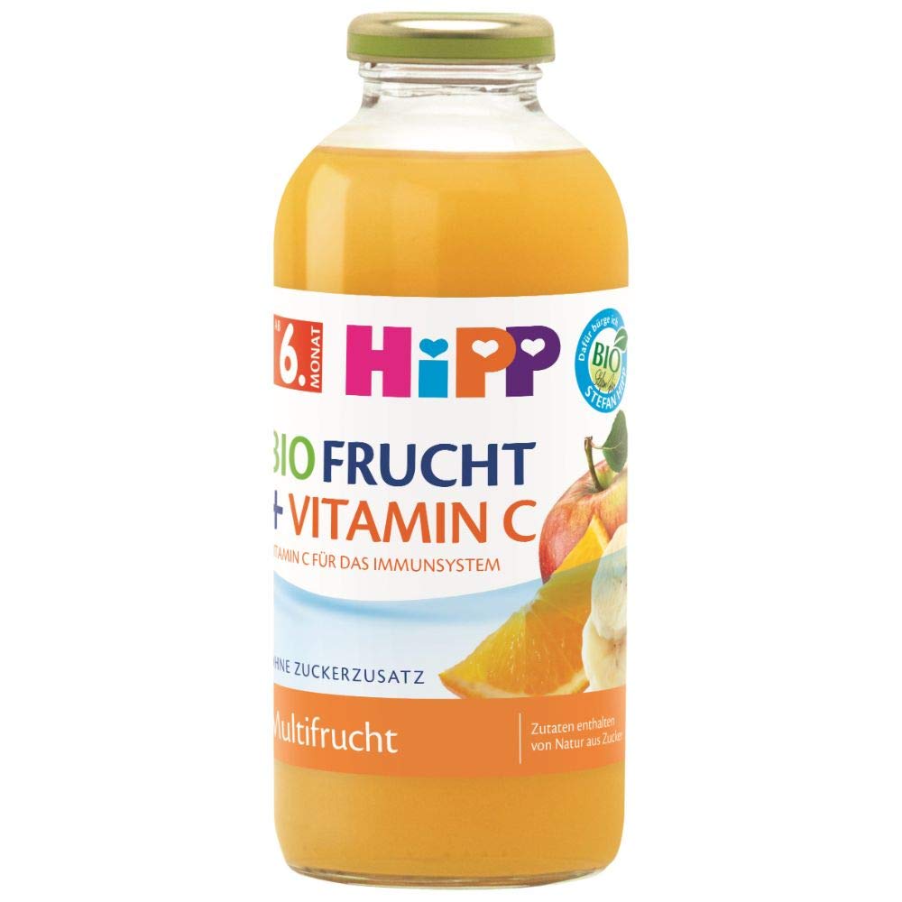 HiPP Bio-Fruchtsaft-Getränke +, Multifrucht mit Vitamin C, 0,5l ...