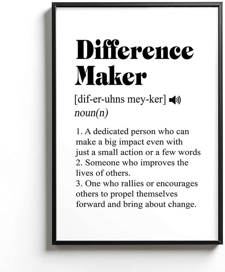Amazon.com: InkTitis Difference Maker Definition Poster - Wall Art ...