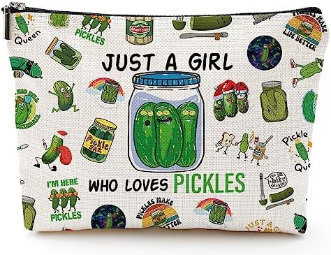 Amazon.com: jeilink Pickles Makeup Bag Pickle Gifts Funny Pickle Stuff ...