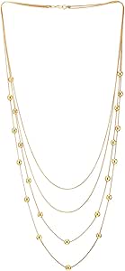 Amazon.com: COOLSTEELANDBEYOND Gold Statement Necklace Waterfall Multi ...