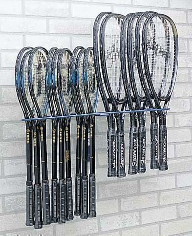 Squash & Tennis Storage Rack Multi Sports Racquets Holder For 20 ...