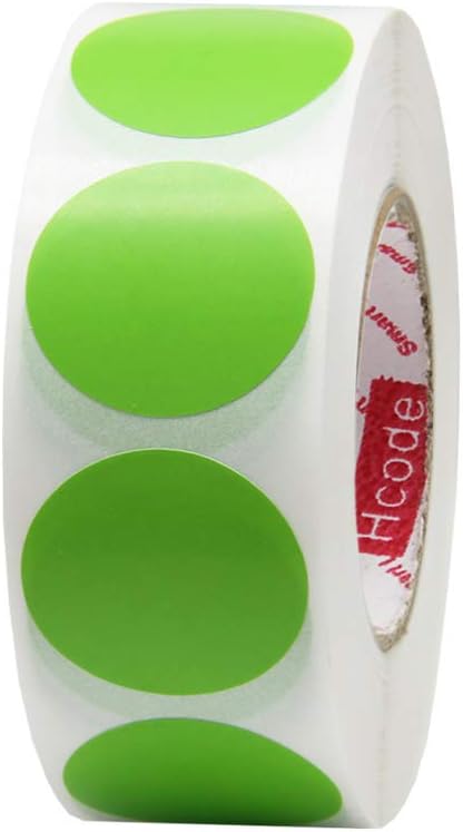 Hcode 1 Inch Color Coding Label Garage Sale Stickers Blank Yard Sale ...