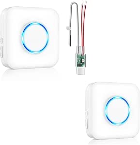 Satisure Wireless Doorbell Extender with Receiver Connects to Existing ...