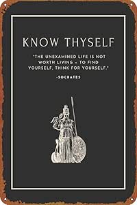 Amazon.com : Socrates Know Thyself Self-Improvement Posters Tin Signs ...