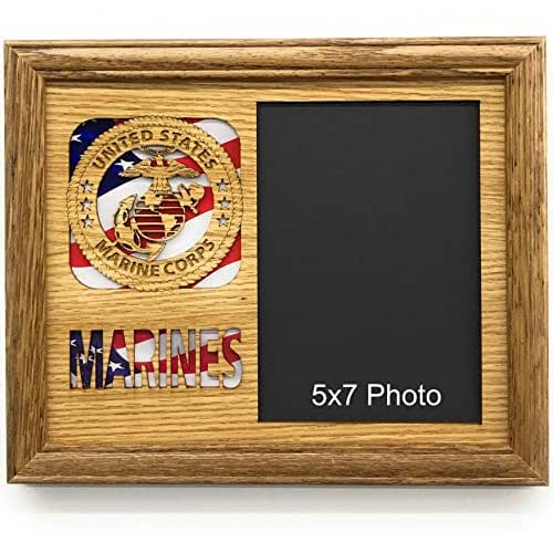 Amazon.com: US Marine Corps Picture Frame (8x10 Layout C [holds 5x7 ...