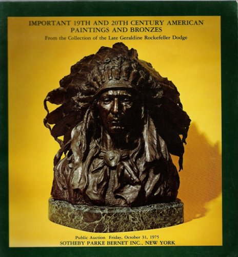 Important 19th and 20th Century American Paintings and Bronzes From the ...
