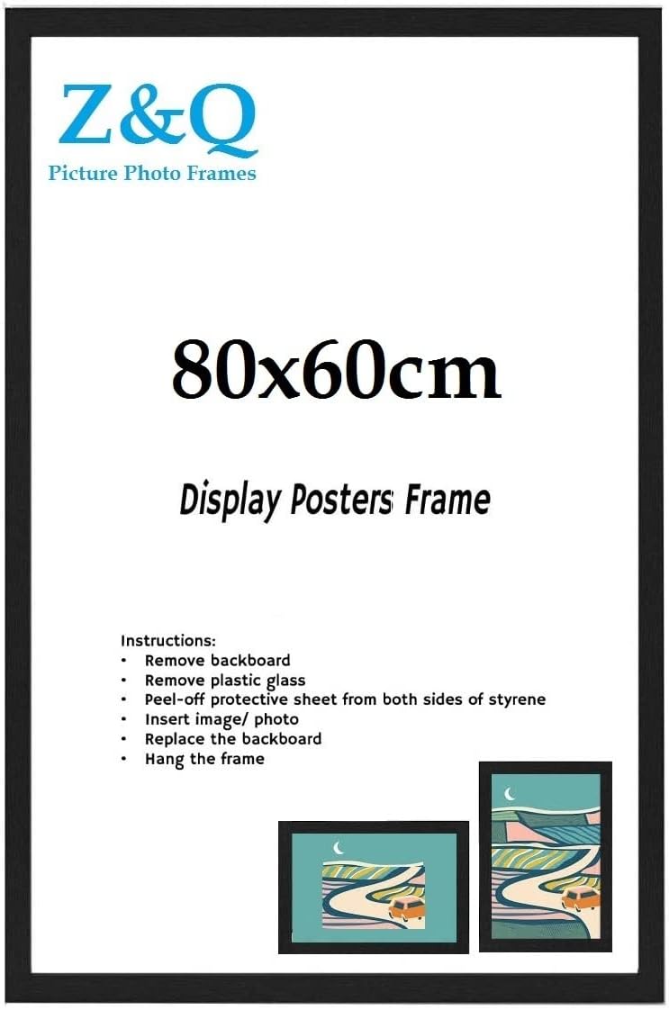 MDF Wooden 60x80cm Frame With Safe Perspex Front & Wall Mounting ...