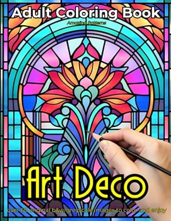 Amazon.com: Amazing Patterns Adult Coloring Book – Art Deco - B&W and ...