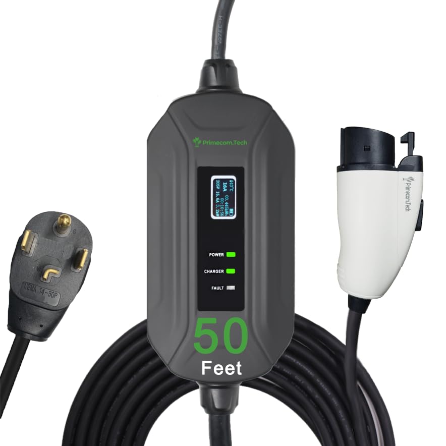 Amazon.com: PRIMECOM Level 2 Electric Vehicle (EV) Charger (220V ...