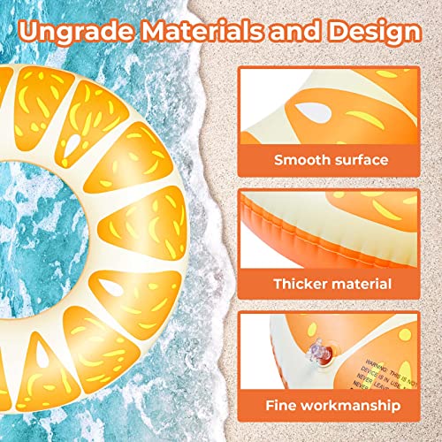 Newthinking Swim Rings for Kids Adults, Inflatable Pool Float Fruits ...