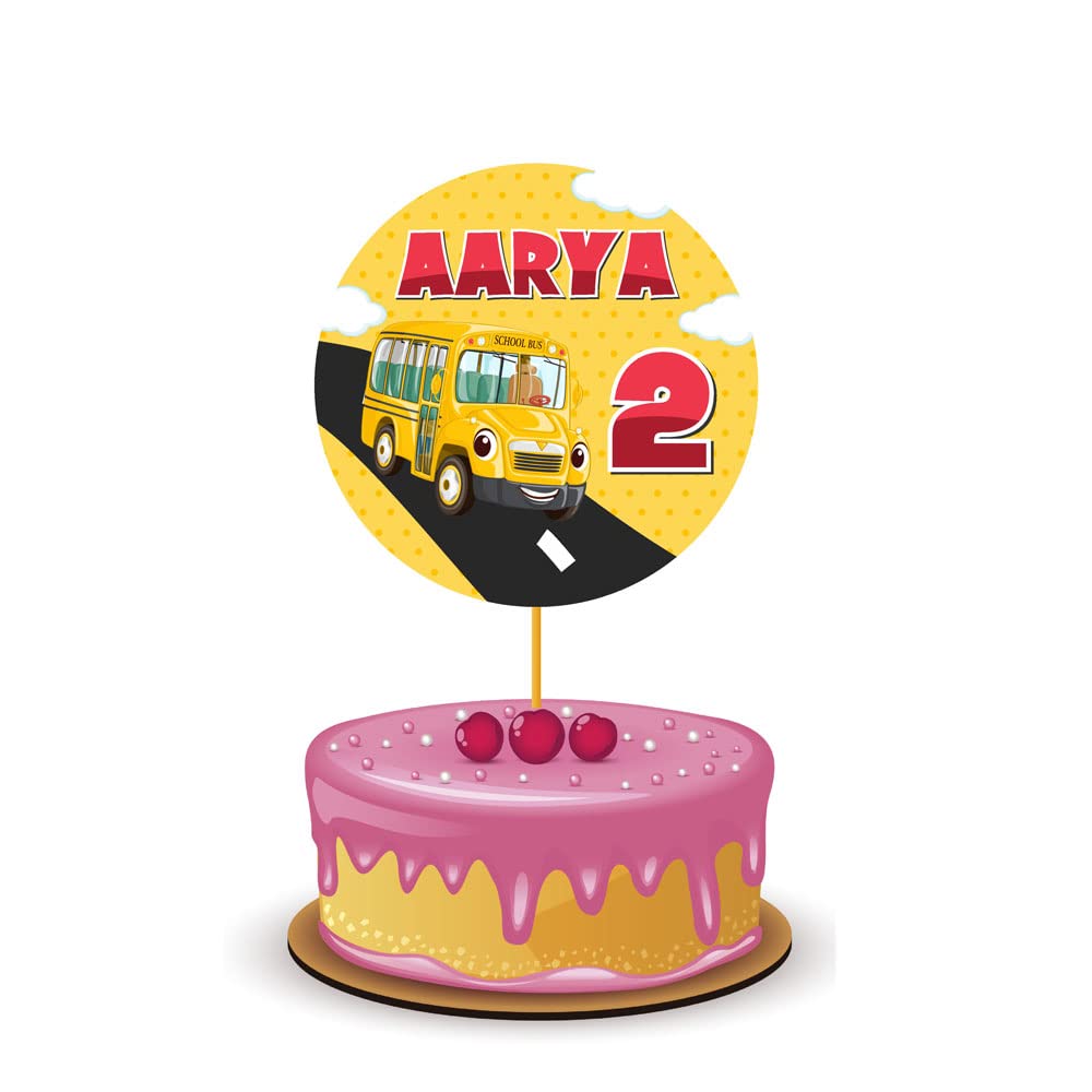 Buy The Blu Party Wheels on The Bus Theme Customized Birthday Cake ...