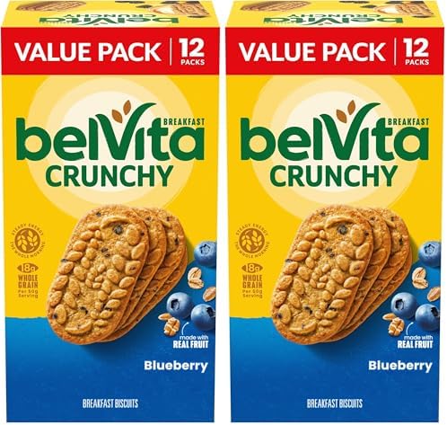 Amazon.com: Belvita Breakfast Biscuits, Blueberry, Value Pack, 24 Packs ...