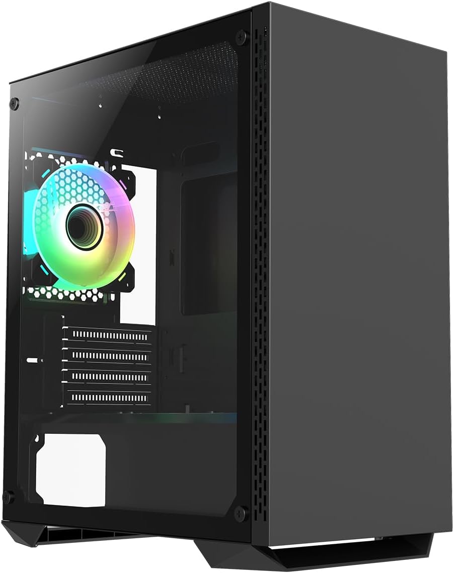 Amazon.com: CiT Brava Micro-ATX PC Gaming Case M/ATX with Tempered ...