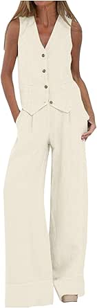 Piece Sets Summer Dressy Vest and Pants Set Women Vest Sets Women 2 ...