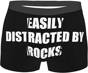 Easily Distracted By Rocks-Boxers Funny Boxer Briefs Mens Gag Novelty ...