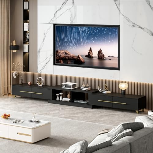 Amazon.com: FAMAPY Modern TV Console Extendable Media Console ...