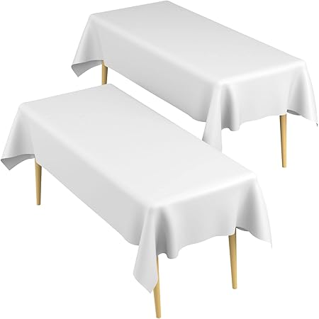 Amazon.com: Table Cloth, White Table Cloth, Plastic Table Cloths for ...