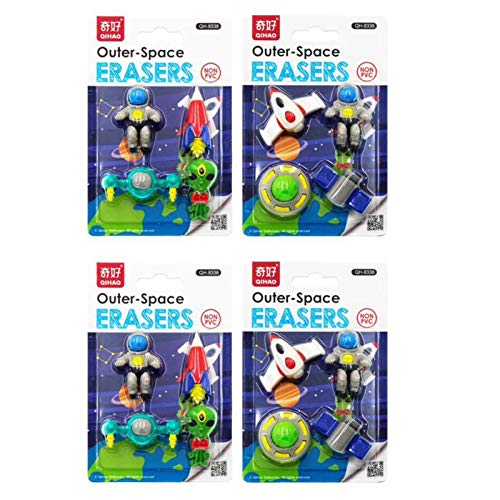 Snapklik.com : Outer Space Puzzle Erasers, 16pcs 3D Outer Space Themed ...