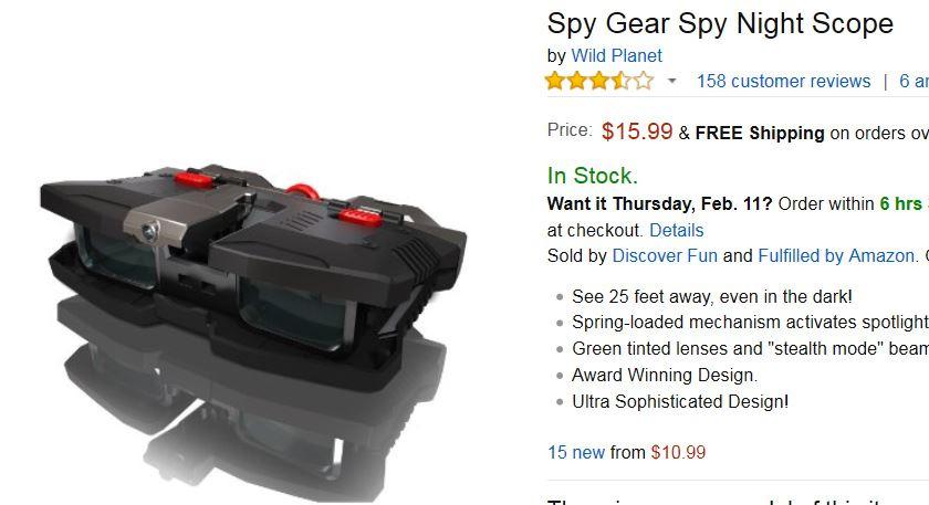 Amazon.com: Wild Planet Spy Gear Spy Night Scope : Toys & Games
