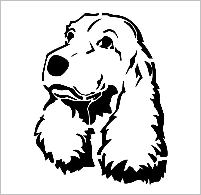 Amazon.com: Cocker Spaniel Stencil 4 Inch Dog Breed Face Reusable Sheet ...