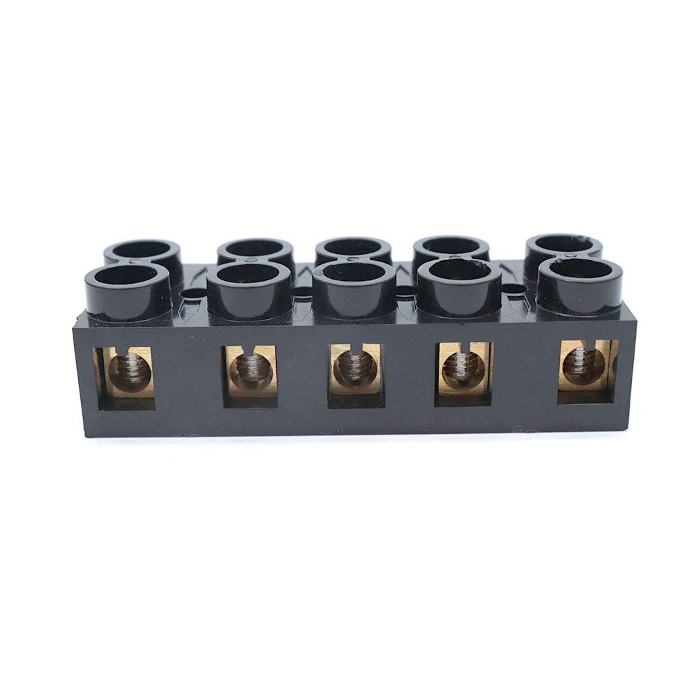 Snapklik.com : Dual Rows Terminal Block 500V 60A 5 Position Screw ...