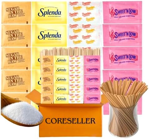 Amazon.com: Sugar & Sweetener Assortment Packets Packaged (400 Pack ...
