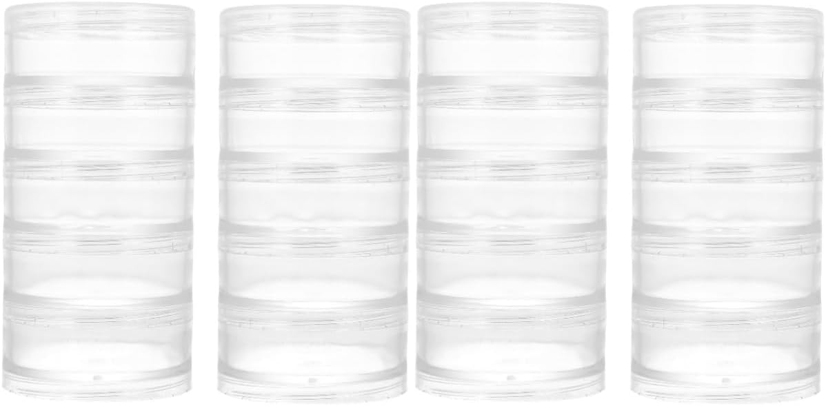 Amazon.com: LIFKOME 4 Sets 5 One-piece Storage Box Plastic Bead ...