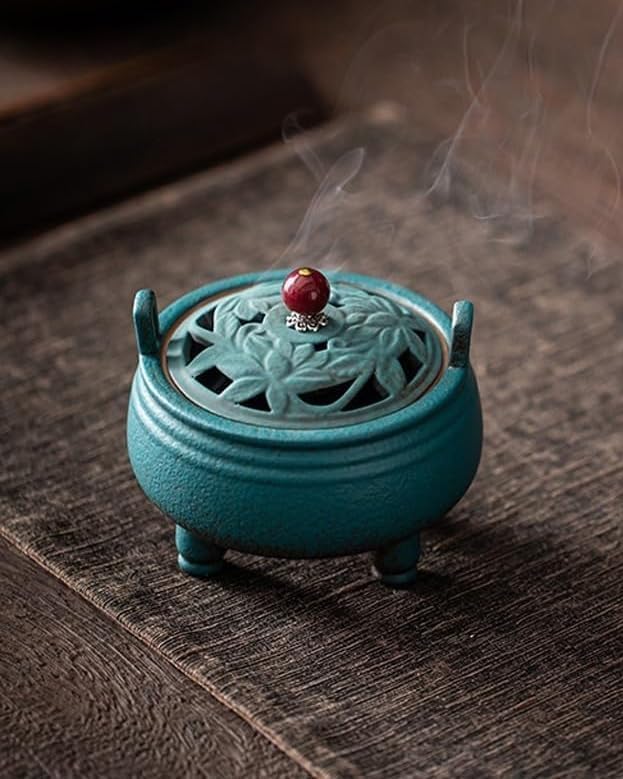Thedecorkart Lotus Puff Three-Legged Incense Burner Towers Incense ...