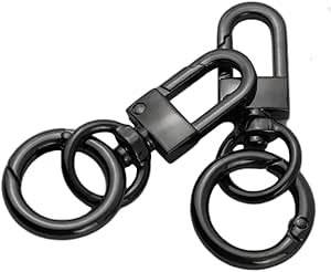 TANJUN Car Keychain Clip with Quick Release Key Rings, Universal Key ...